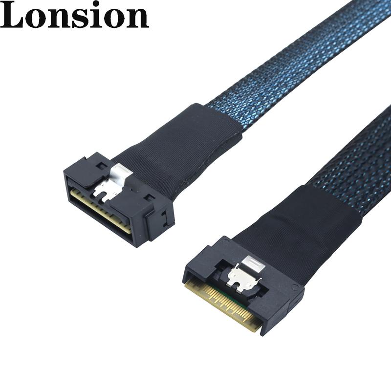 PCIe Slimsas LP Low Profile SFF-8654 8i to Anti-Oblique Plug 8654 8x ...