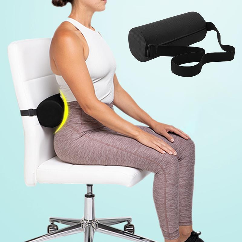 Yookert Lumbar Roll Pillow Memory Foam Relieve Back Pain Improve ...