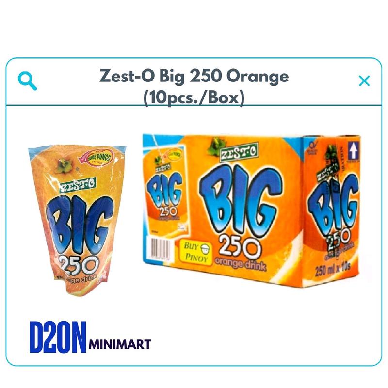 ZEST-O Big 250 ORANGE DRINK (250ml X 10 pieces) - TikTok Shop Philippines