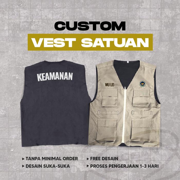 Jual Rompi Custom / Vest Custom Satuan / Rompi Lapangan Tactical Custom ...
