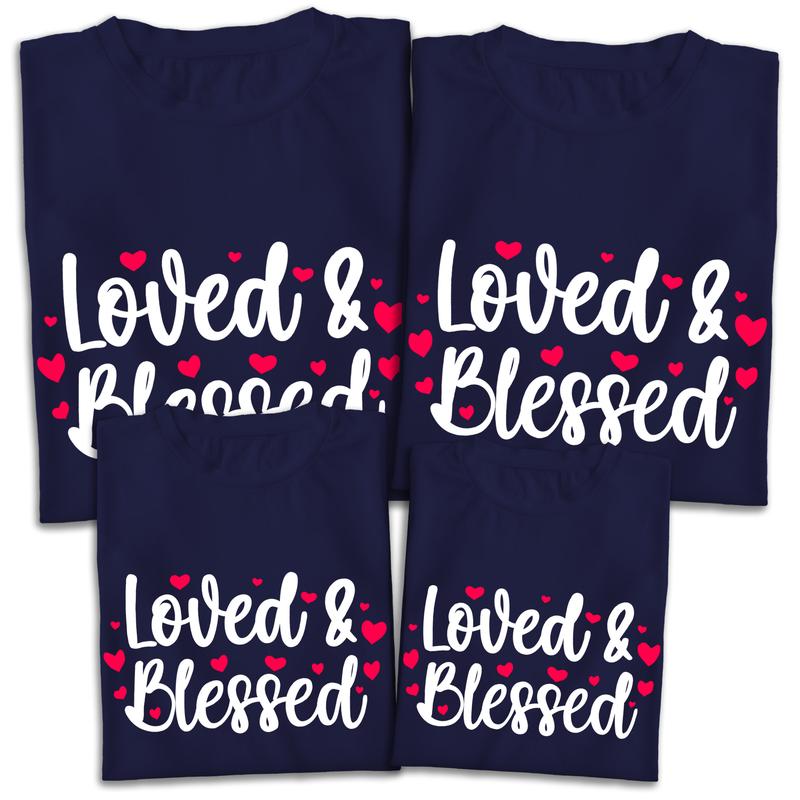 Loved & Blessed T-shirts Design With DTF Prints Cotton fabri - TikTok Shop Philippines