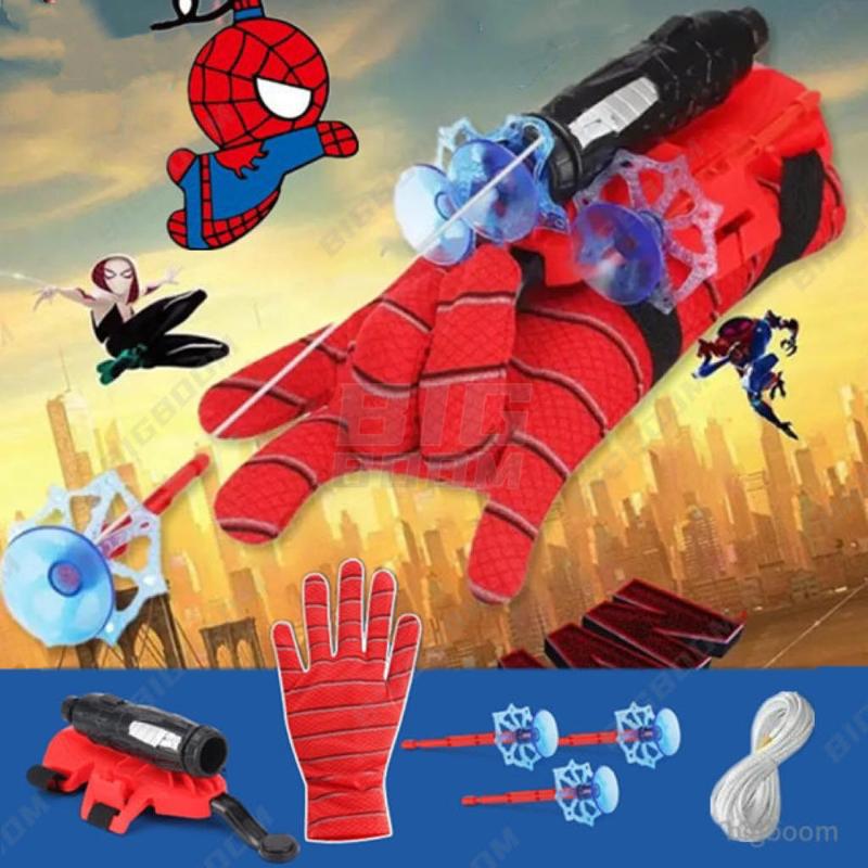 【With String】Spiderman Web Launcher Glove Toys Wrist Transmitter ...