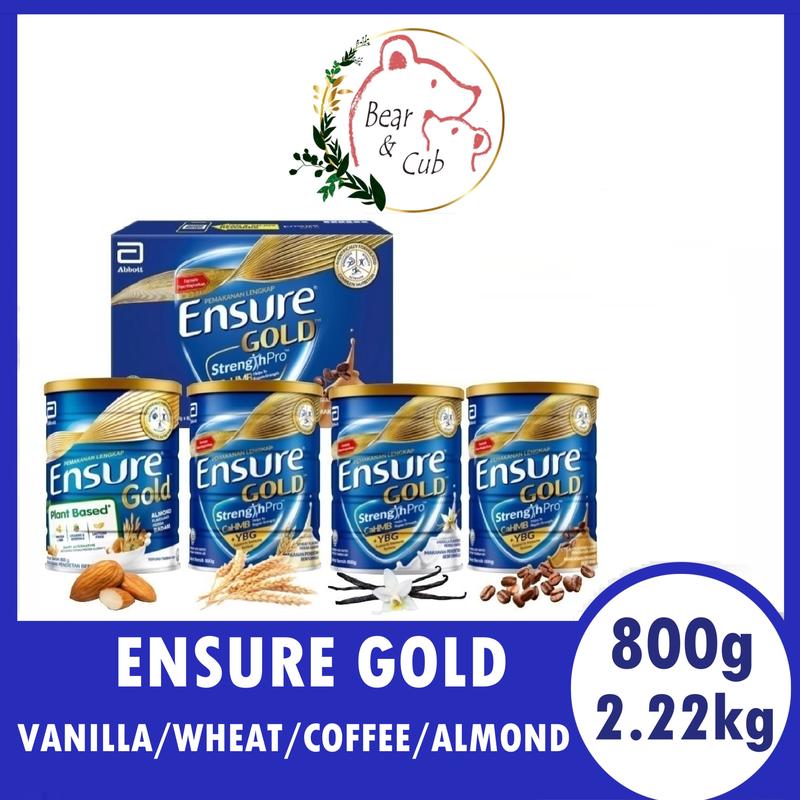 Ensure Gold 800g Tin / 2.22kg Refill - Vanilla/Wheat/Coffee/Almond ...