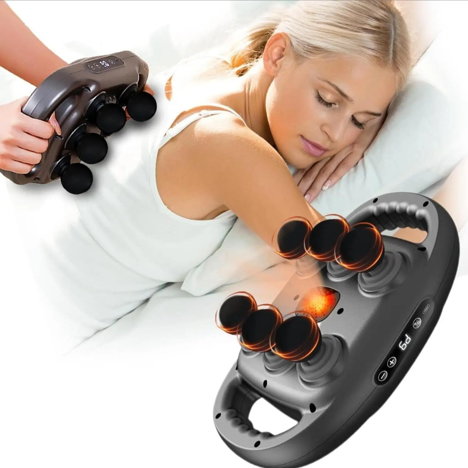 6-head Electric Massager, 1 Box Portable Handheld Muscle Massager with ...