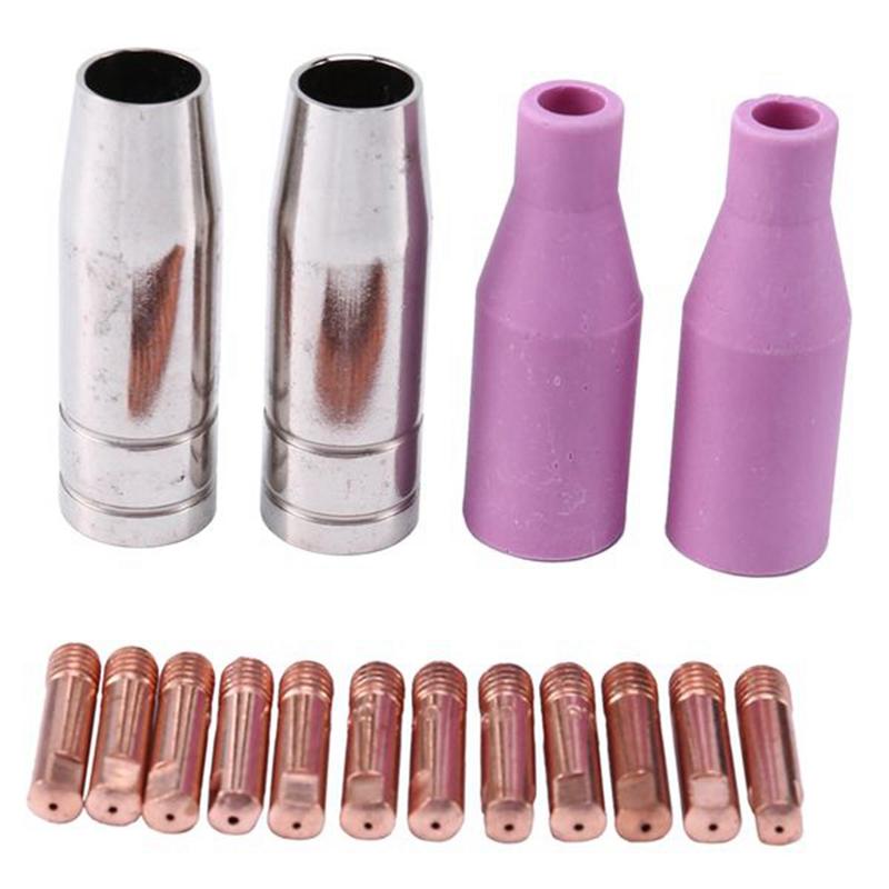 16Pcs AK15 Mig Welding Torch Cap Tip Contact 1.2mm MB15 Ceramic ...