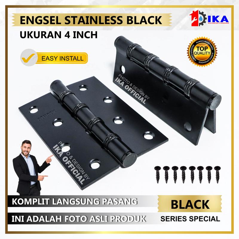 Engsel Pintu Rumah Hitam Doff Inci 4 Inci Inci Door Hinges - Shop ...