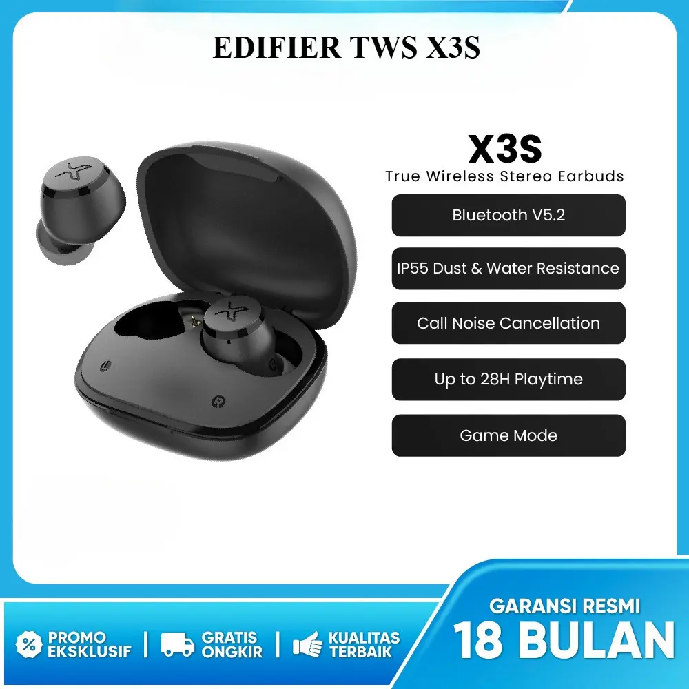 EDIFIER TWS X2s / X3s True Wireless Stereo Earbuds - Shop | Tokopedia
