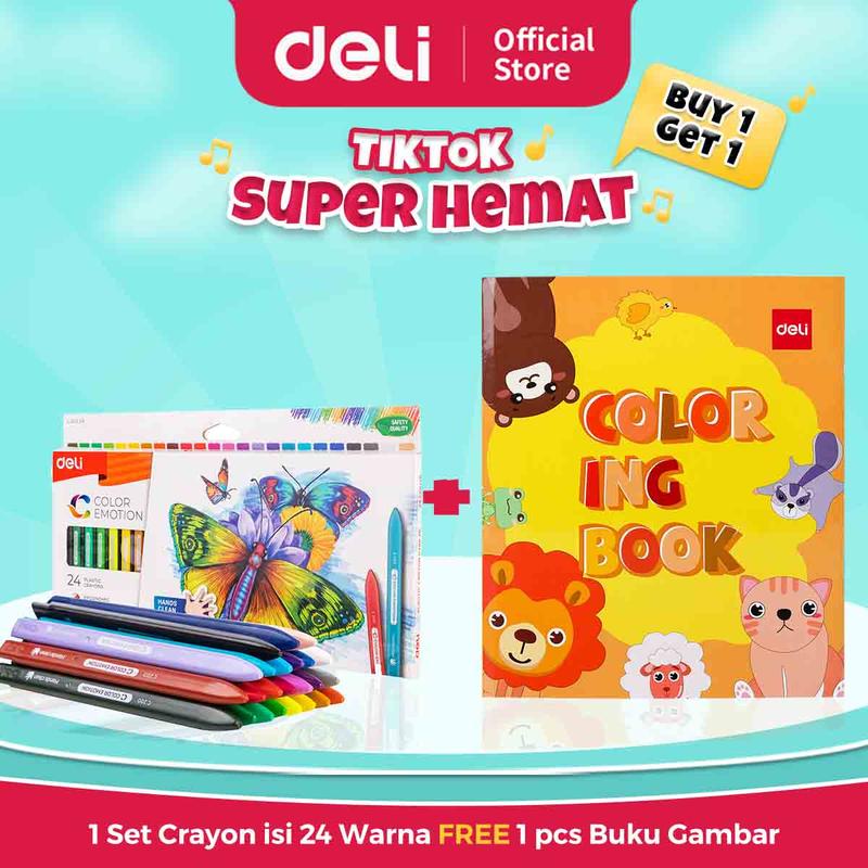[COMBO SUPER HEMAT] Deli Paket Mewarnai Krayon Anti Patah da - Shop ...