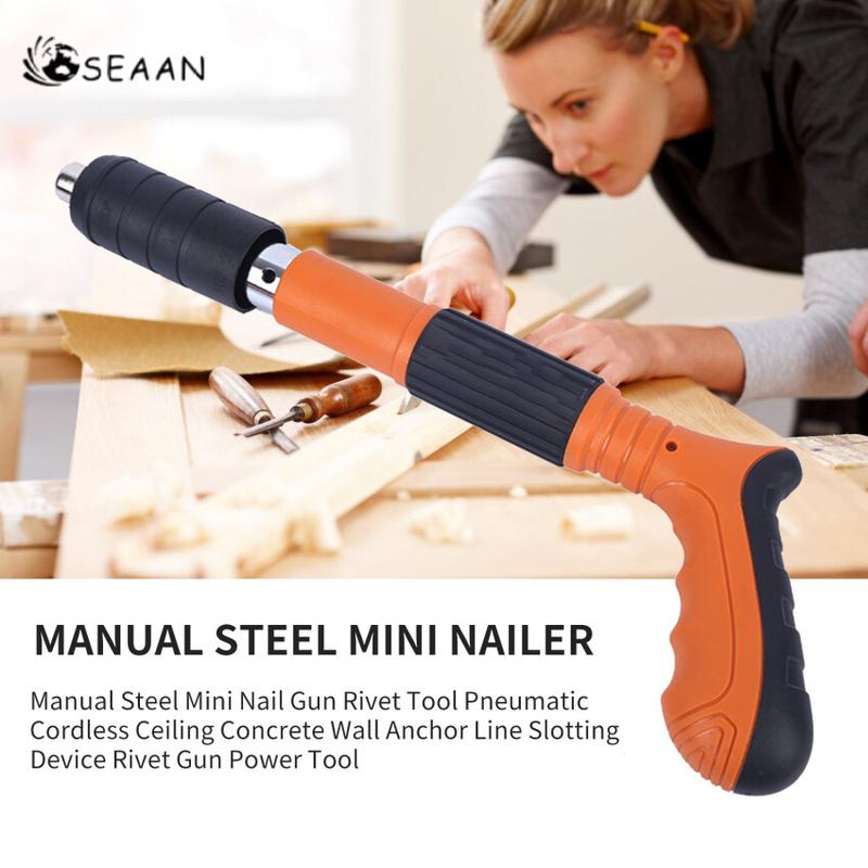 Manual Steel Mini Nailer Rivet Tool Pneumatic Cordless Ceiling - TikTok ...