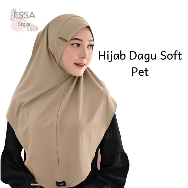 ESSA STORE Hijab Instan Malay Dagu Soft Pet Label Akrilik Bergo Nyaman ...