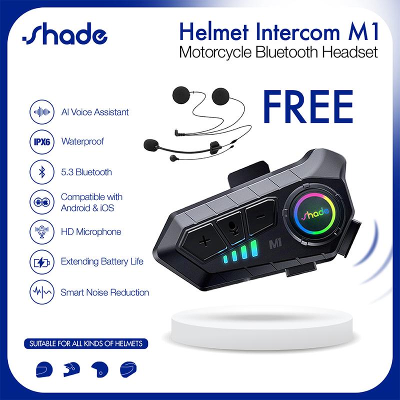 SHADE Headset Helm Bluetooth / HeadPhone Helm Bluetooth / Intercom ...