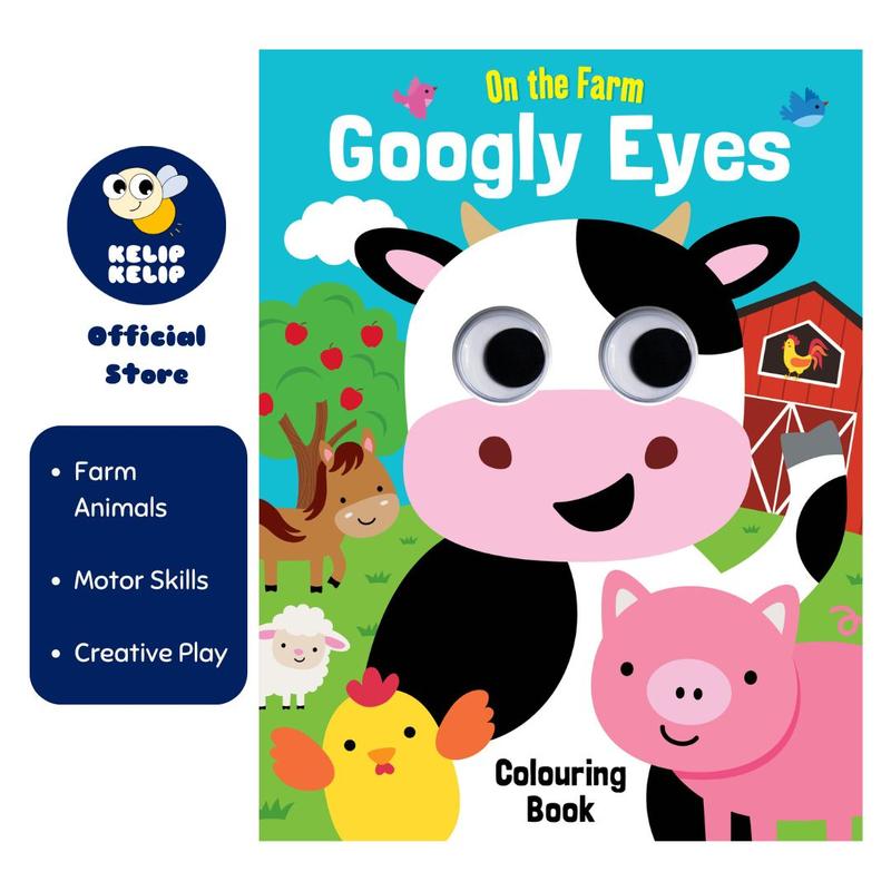 Googly Eyes Animals on the Farm Colouring Book For Kids to Color ...