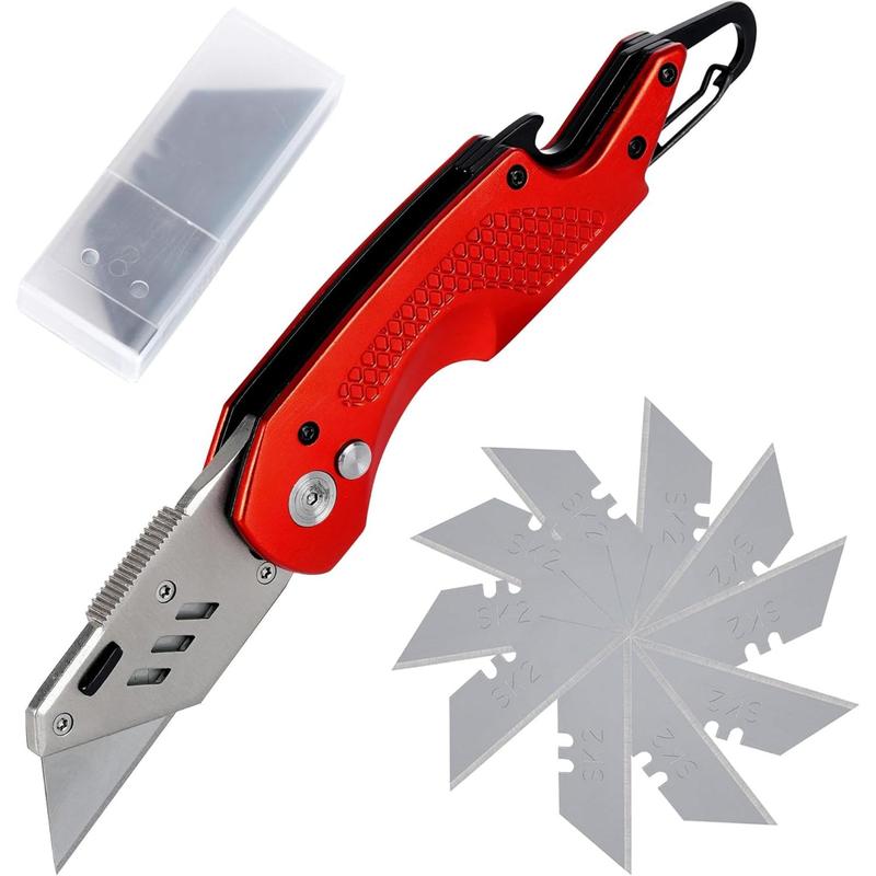 Folding Utility Knife Pocket Box Cutter Locking Safety Retractable ...