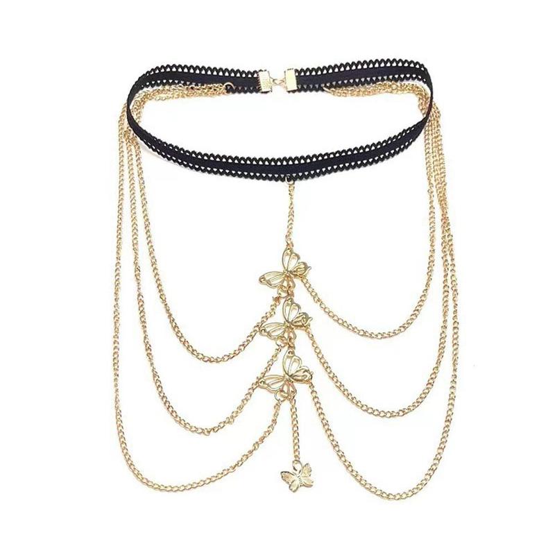 Multi-layer Butterfly Tassel Leg Chain Fashionable And Versatile ...