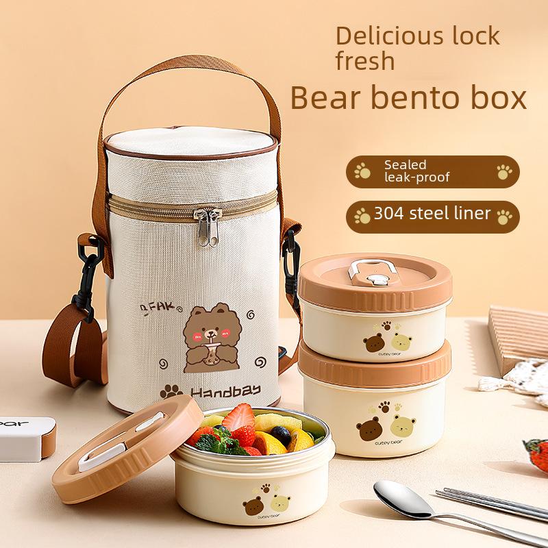 Lunch Box Microwave Oven Heated Bento Box Cat Lunch Box Suit - TikTok ...