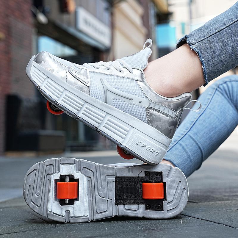 Male and Female Heelys Single Wheel Double Wheel Children Student ...