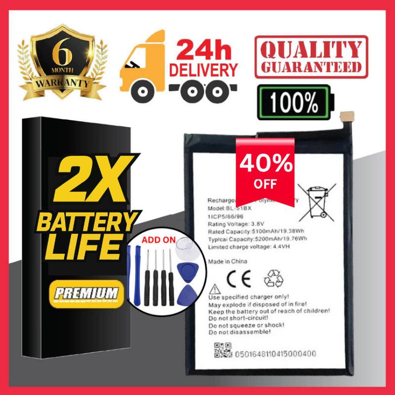 Compatible For Bateri Infinix Hot 50, Hot 30i, Hot 30, Hot 20s, Hot 20 ...