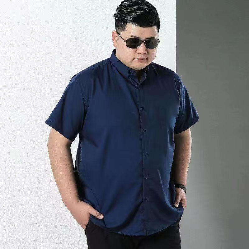 Fat Man plus Size Men's Short Sleeve Shirt plus-Sized plus-Sized ...