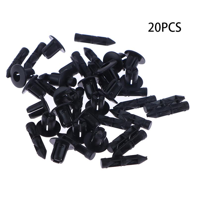 20PCS 6mm Fastener Clips Push Retainer Pin Rivet For Motorcycle ...