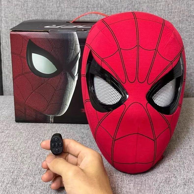 Penutup Kepala Spider-Man, Anak Patung Topeng Automatik Elektrik ...