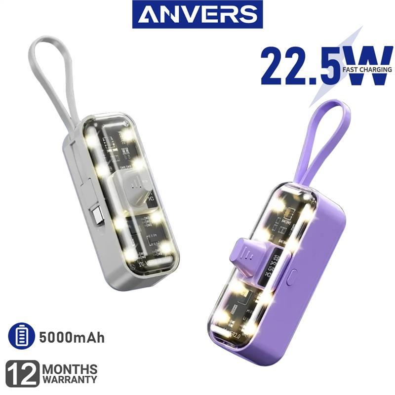 100% Quality Anvers Power Bank Mini 5000 22.5W Fast Charging - TikTok ...