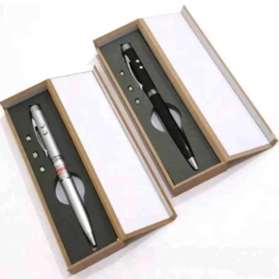 Pen Pointer Laser Merah 3 in 1 kotak Kayu / 3fungsi / Pointer Gift Box ...