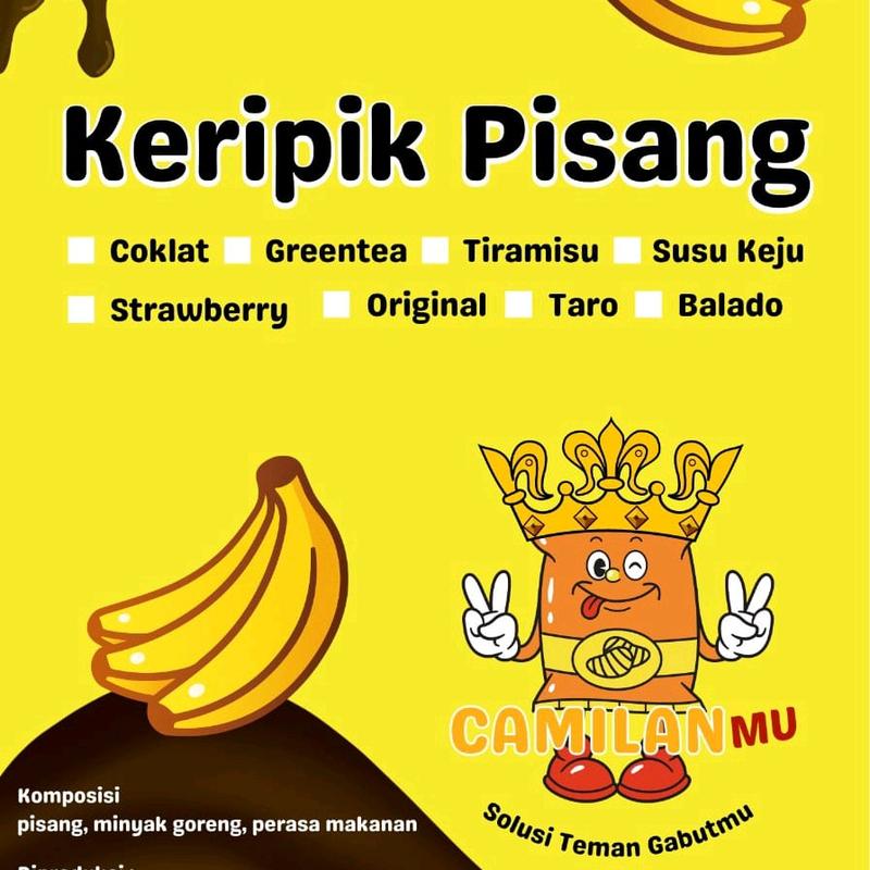 KERIPIK PISANG LUMER Kripik Food Coklat Tiramisu Snacks Cemilan Banana ...