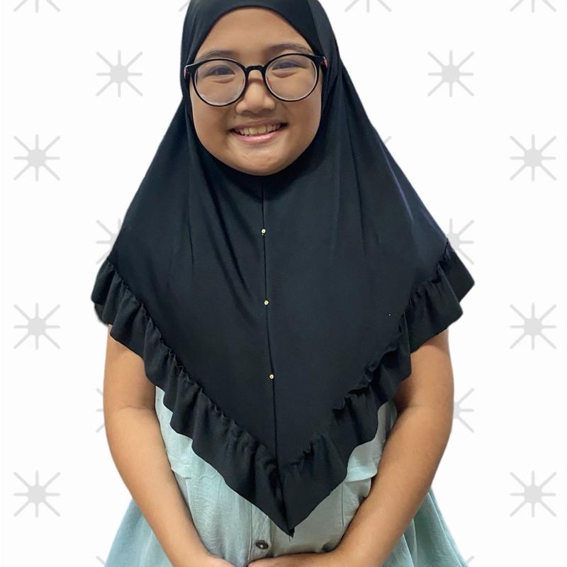 Ruffles instant hijab 4 to 8 yrs old - TikTok Shop Philippines