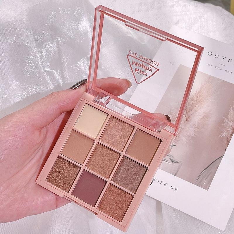 Nine-Color Eyeshadow Palette Super Popular Glitter Shimmer Matte ...