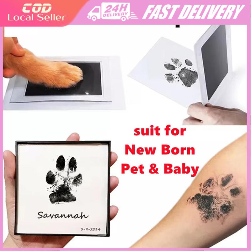 Newborn Gift Baby Footprints Handprint Ink Pad Safe Non-toxi - TikTok ...