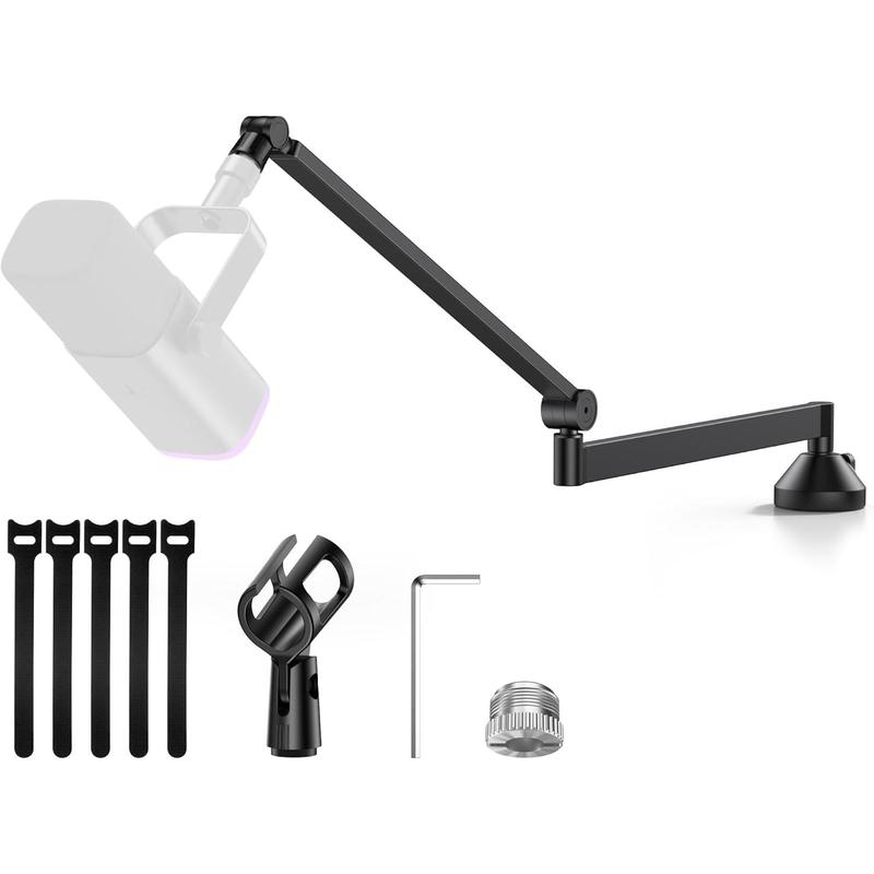 Boom Arm 360° Rotatable Low Profile Mic Microphone Stand Foldable ...