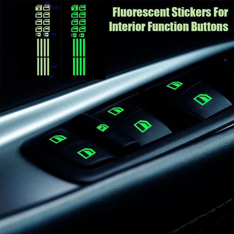 Interior Function Button Switch Button Fluorescent Car Sticker - TikTok ...