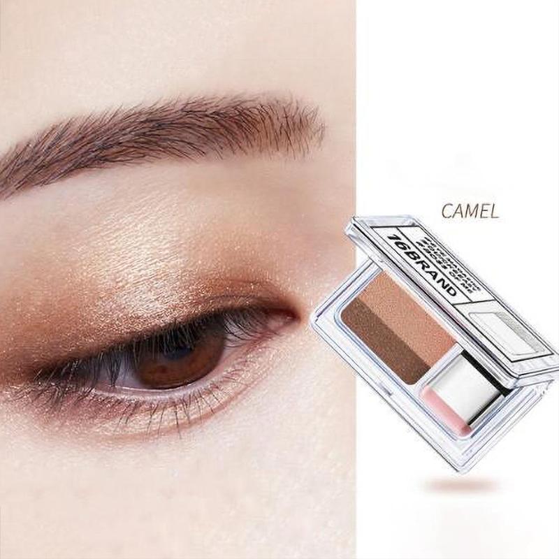 Double Color Women's Fashion Lazy Shadow Eyeshadow Makeup Palette ...
