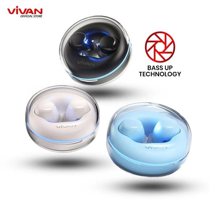 Jual Vivan Space Mini Super Mini TWS Bluetooth 5.4 Earbuds Earphone ...