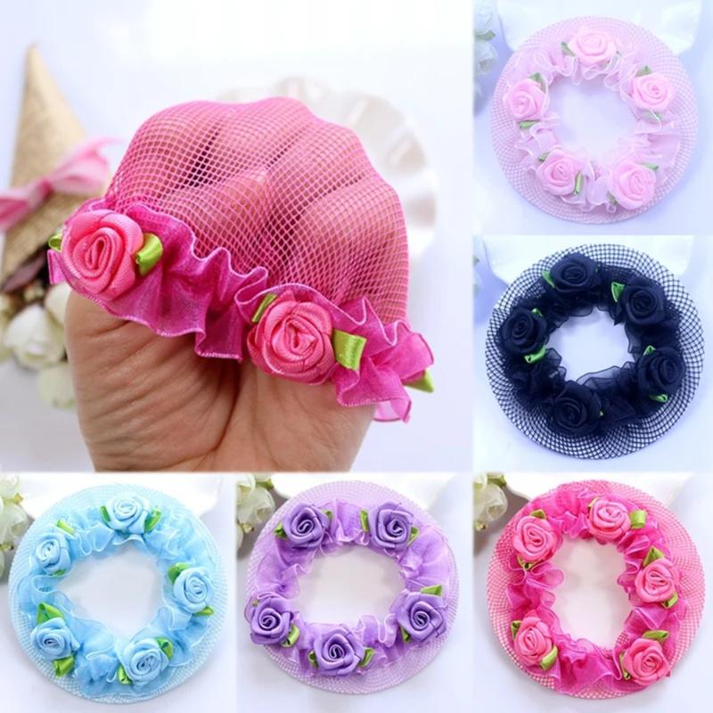 Cute Flower Girls 1PC Hair Nets Adjustable Kids 5 Colors Ballet ...