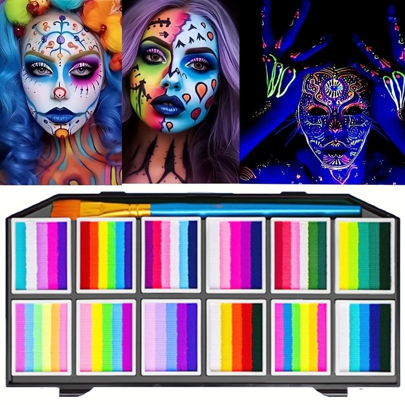 Human Face Color Painting Set Festival Makeup 3D Water-Soluble Washable ...