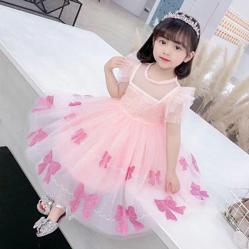 Girls 'dress new princess dress CHILDREN'S puffy tulle dress - TikTok ...