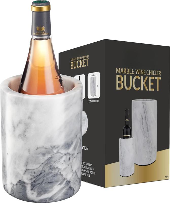 Marble Chiller Bucket - & Champagne Cooler for Parties, Dinner Keep ...