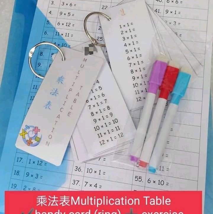 SJKC 3 dalam 1 Set Jadual Sifir Darab (mudah alih)/SJKC Handy ...