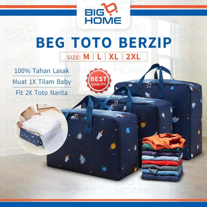Beg Toto Berzip Comforter Bag Storage Beg Plastik Toto Beg Baju ...