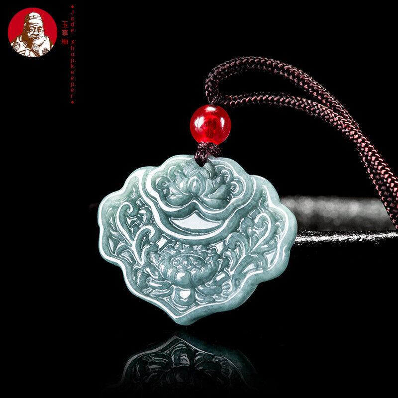 Natural A-grade jade blue water auspicious pendant, glutinou - TikTok ...