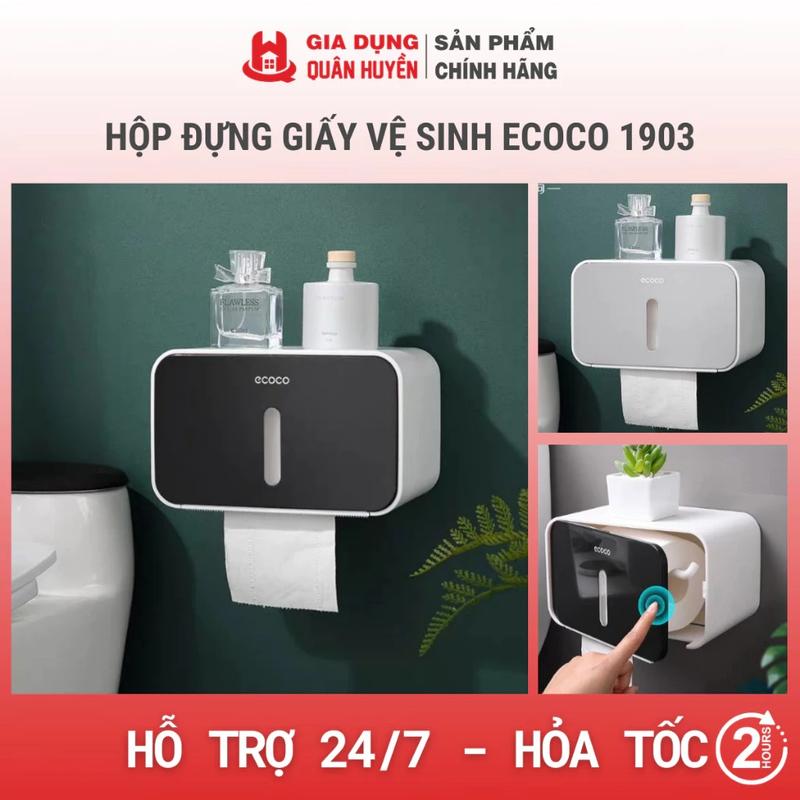 Hộp đựng giấy vệ sinh ECOCO chống thấm nước, không cần khoan - TikTok Shop Vietnam