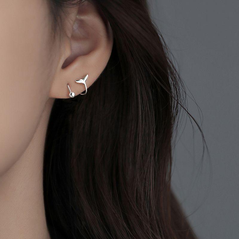 Anting-anting Skru Ekor Duyung, Perak S925 Sterling, Untuk Wanita ...