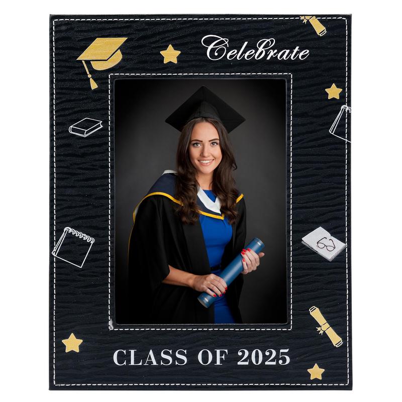 5x7 Graduation Picture Frame – GraduationMall Class of 2025, PU Leather ...