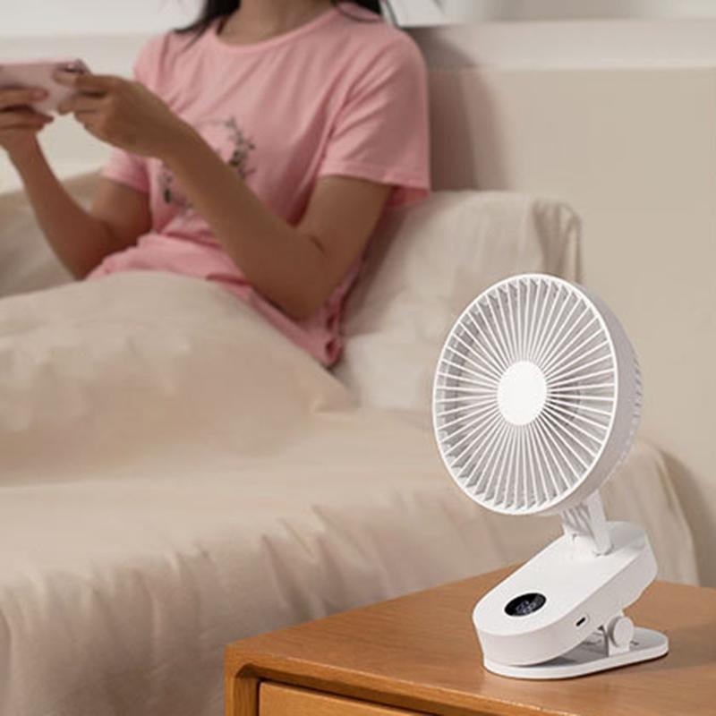 Smart electric fan household wall-mounted small fan clip shaking ...