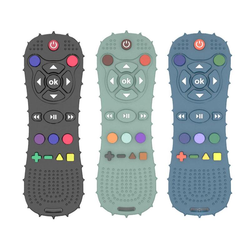 Imitation TV Remote Control Toy Silicone Chew Teething Toy Anti-bite ...