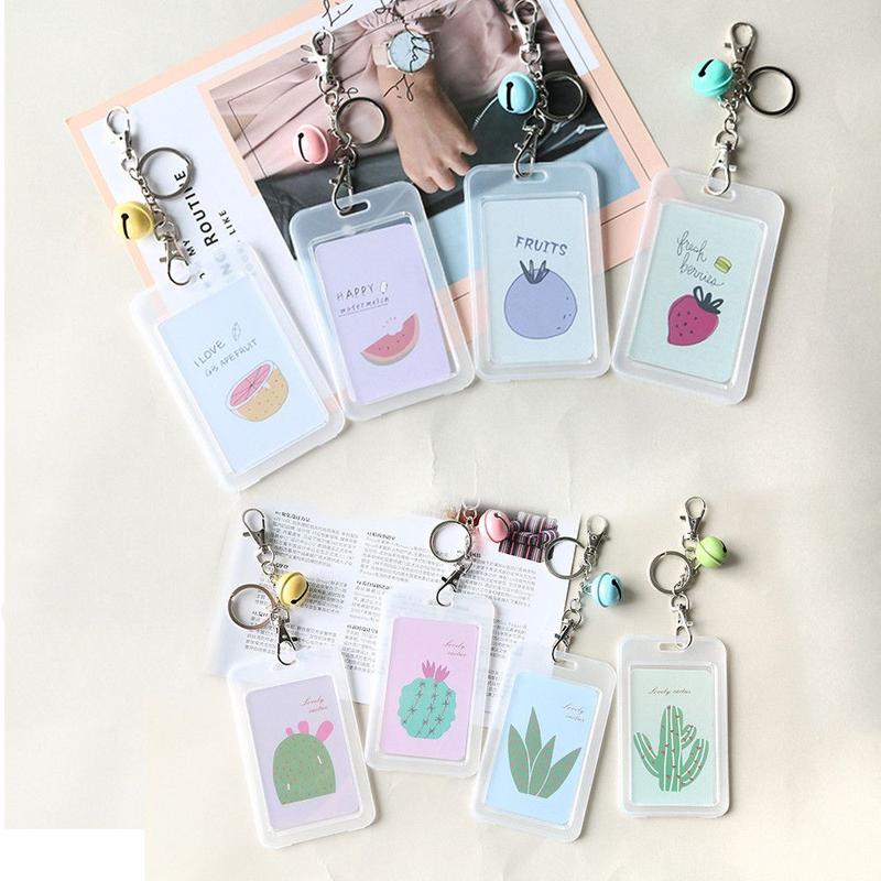 Cute Case Card Pocket Card Cover Bus Card Holder Keyring Chain - TikTok ...