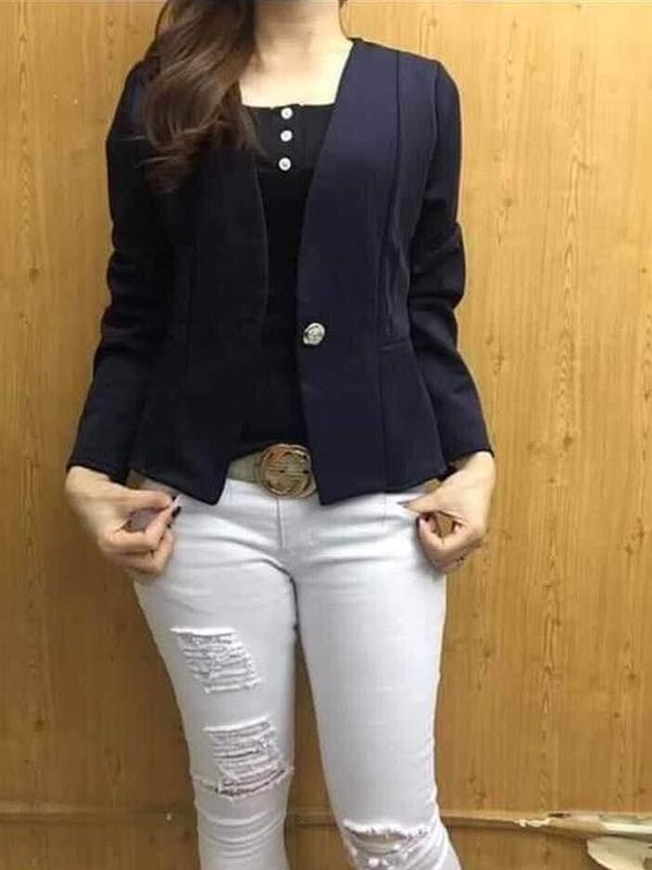 New summer fashionable casual solid color cotton blazer with - TikTok ...