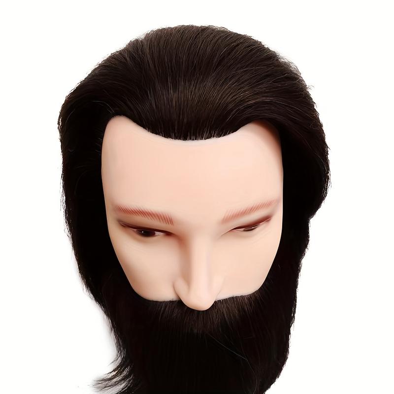 2025 NEW 16-Inch Real Human Hair Male Mannequin Head with Beard ...