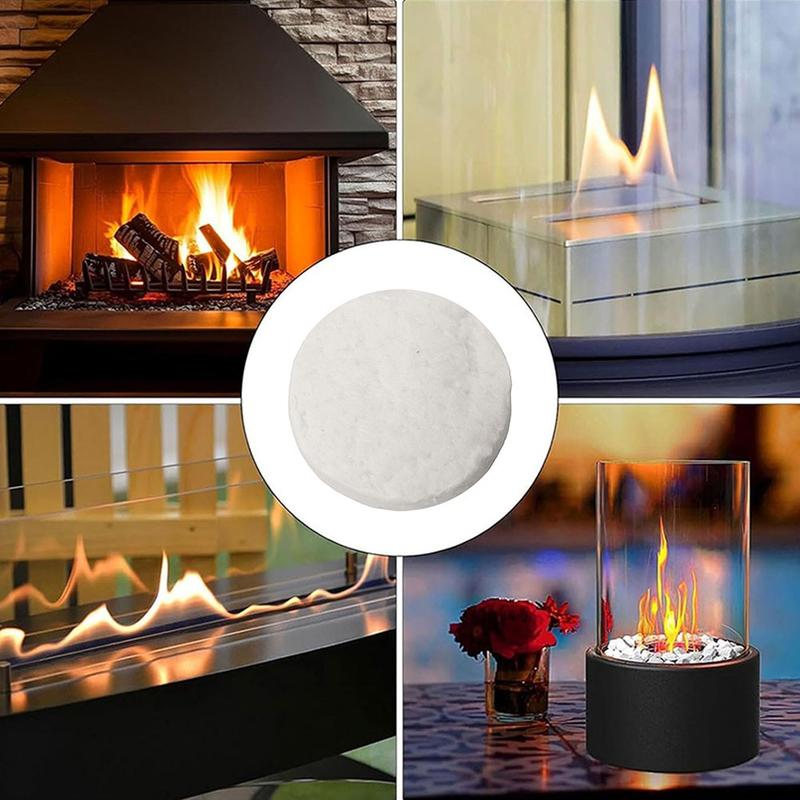 20pcs Circular Wool Wicks for Tabletop Fireplaces Fiber Core,Stove ...